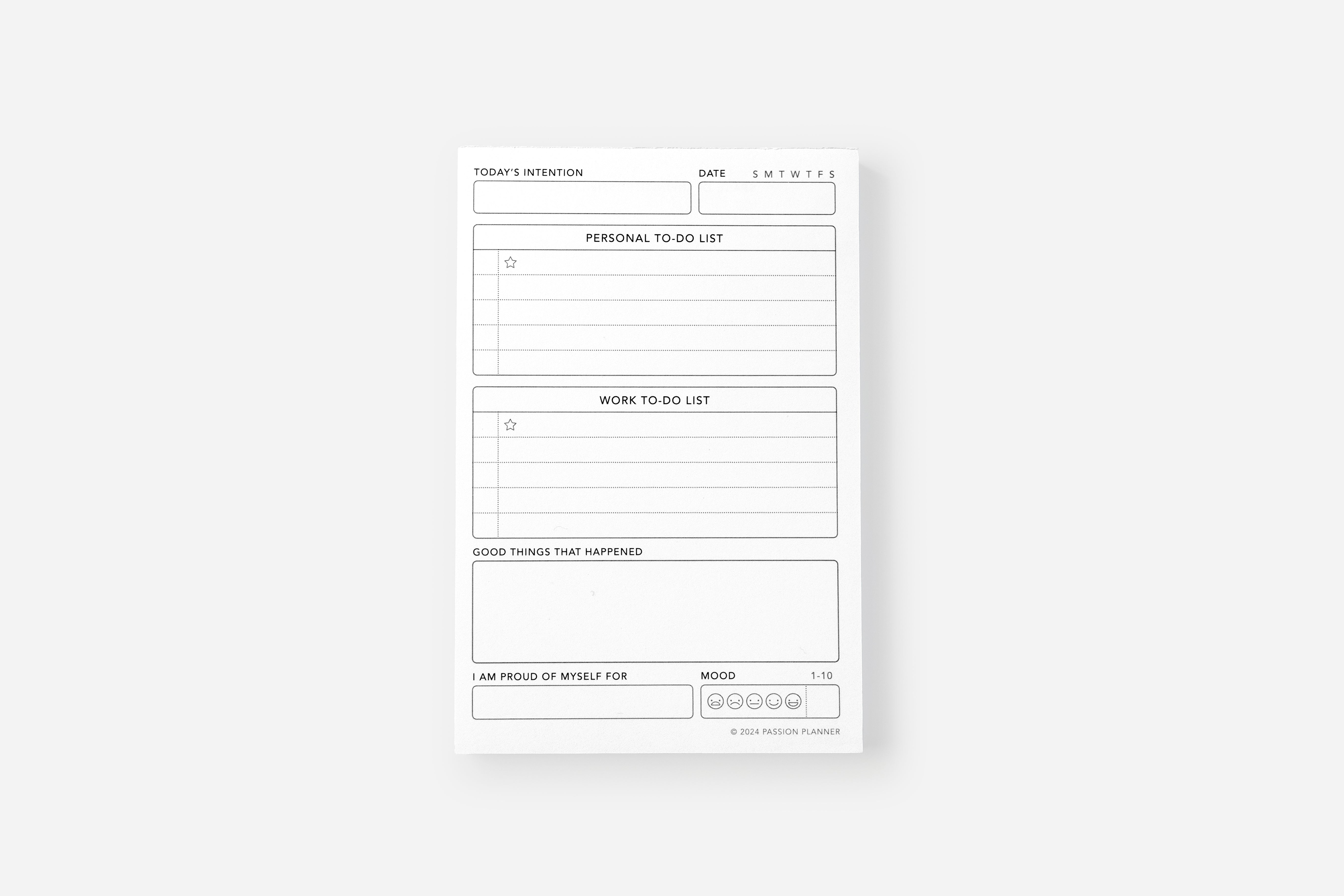 Notepad Insert | Daily Undated | Passion Planner