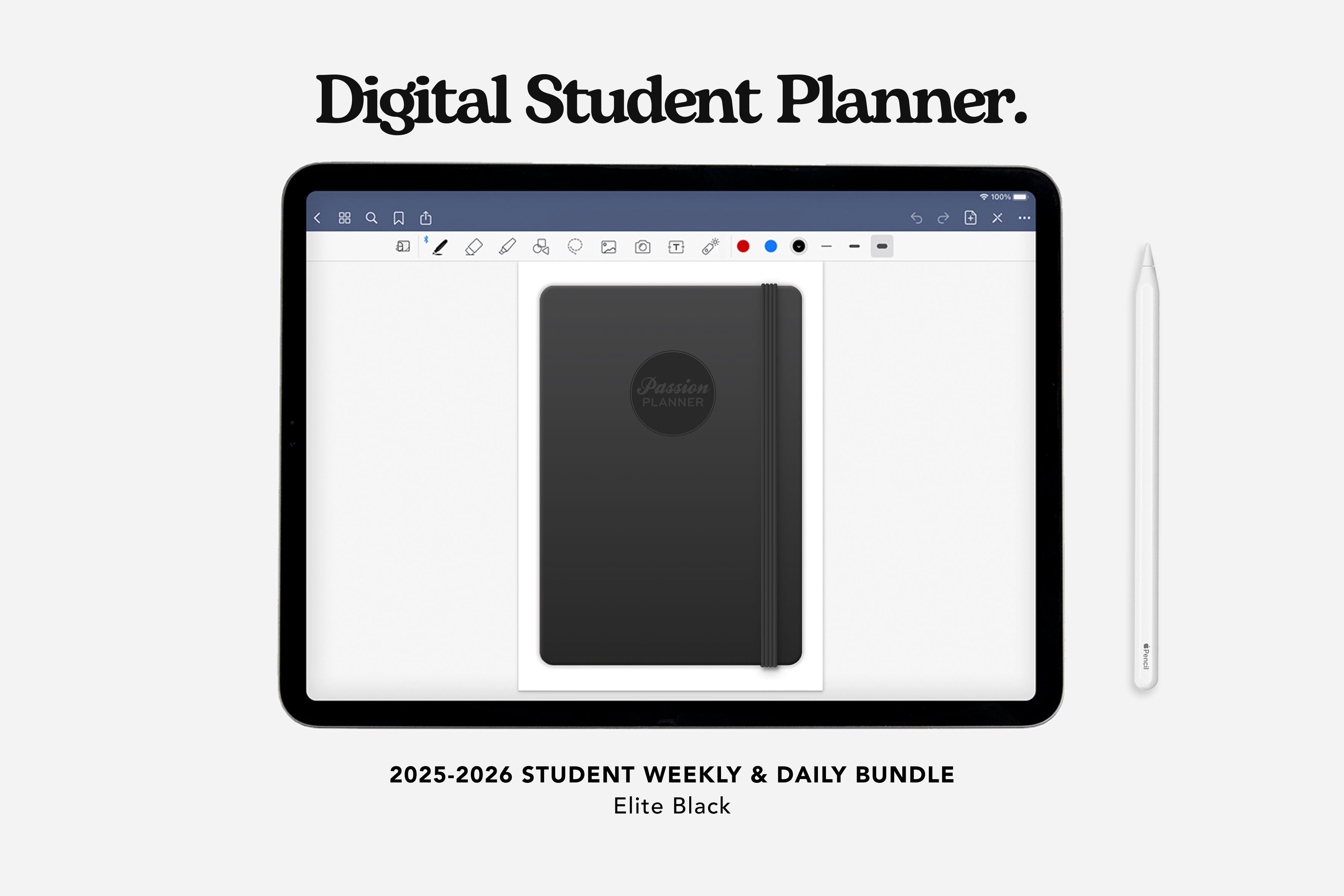Digital Student Planner | 2025-2026 Weekly & Daily | Elite Black ...