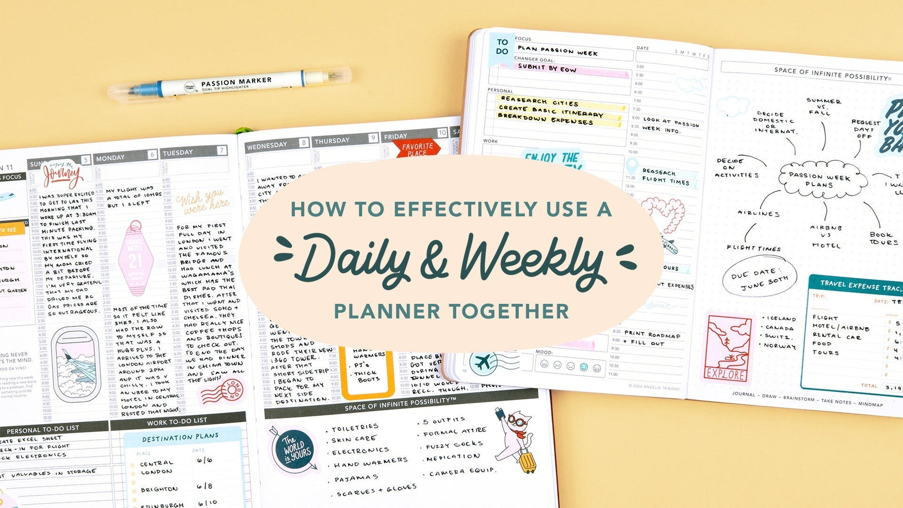 How to Effectively Use a Daily and Weekly Planner Together – Passion ...