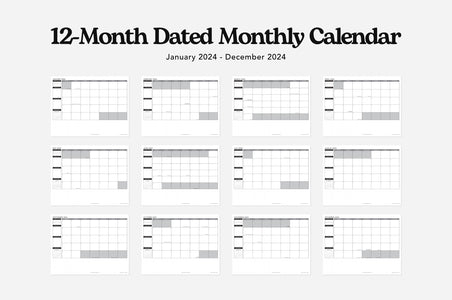 Dated Monthly Calendar Printable | Free Printable | Passion Planner