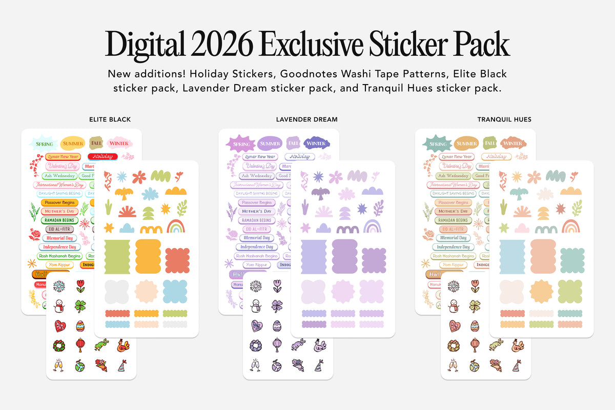 Exclusive 2026 Digital Sticker Pack | Passion Planner