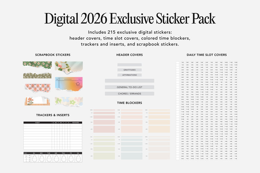 Exclusive 2026 Digital Sticker Pack | Passion Planner