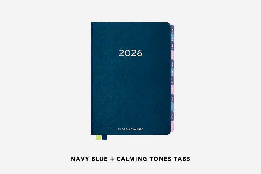Weekly 2026 Planner | Navy Blue Hardcover | Passion Planner
