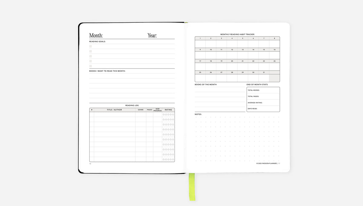 Reading Journal | Passion Planner