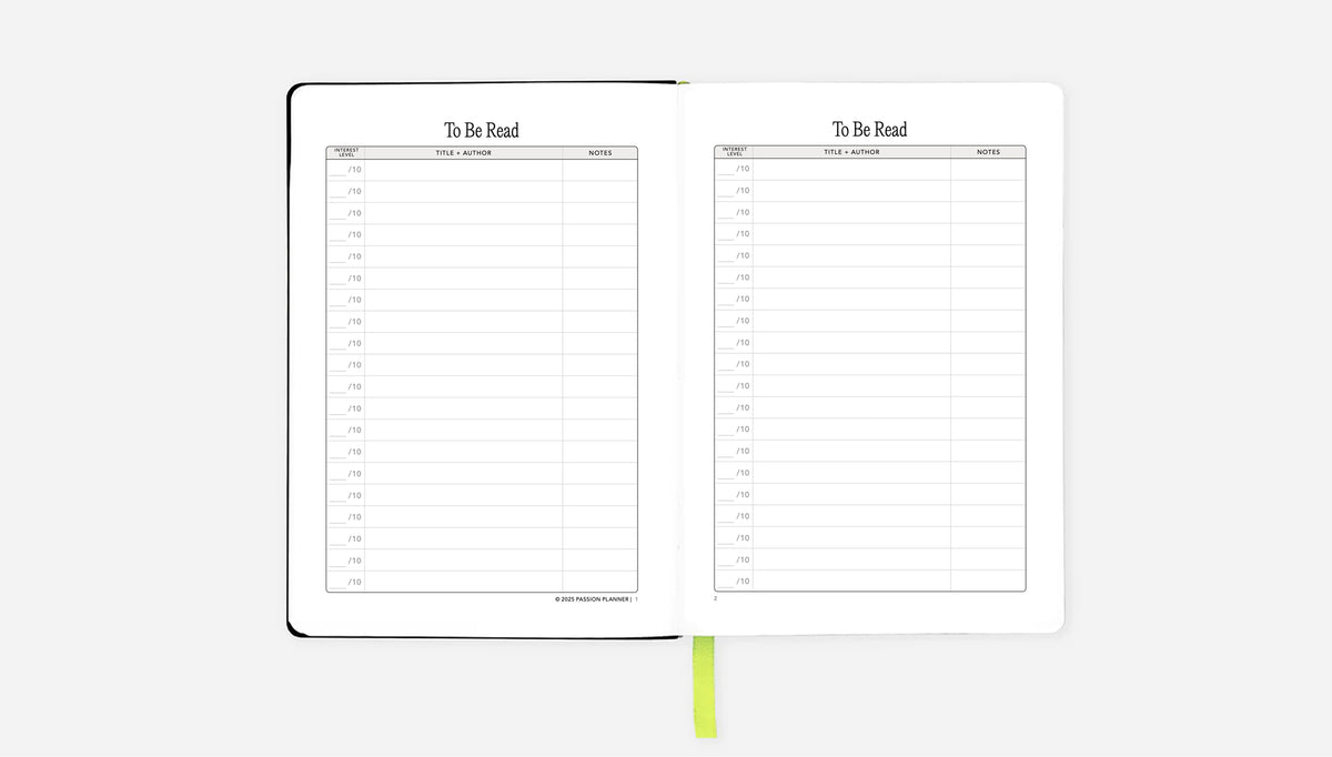 Reading Journal | Passion Planner