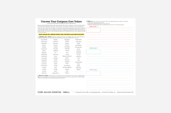 Core Values Worksheet PDF | Free Printable | Passion Planner