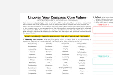 Core Values Worksheet PDF | Free Printable | Passion Planner