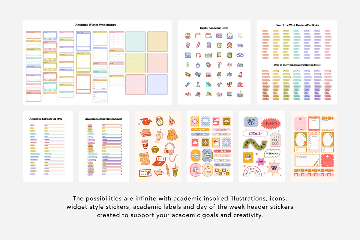 Digital Student 2025-2026 Sticker Pack | Passion Planner