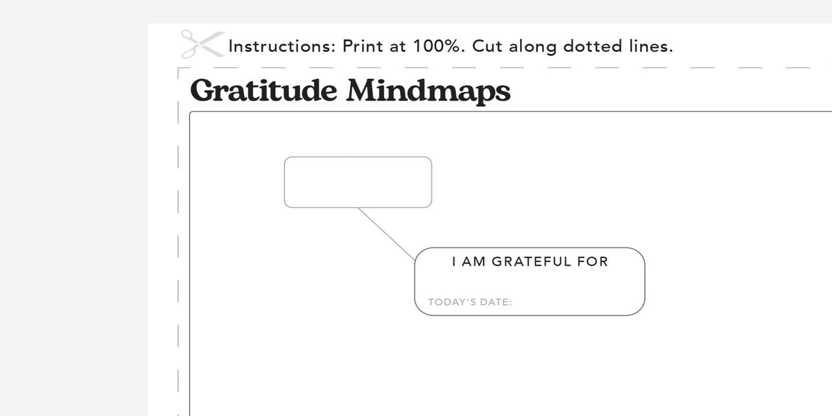 Gratitude Mindmap | Free Printable | Passion Planner