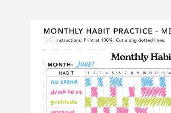 Monthly Habit Tracker | Free Printable | Passion Planner