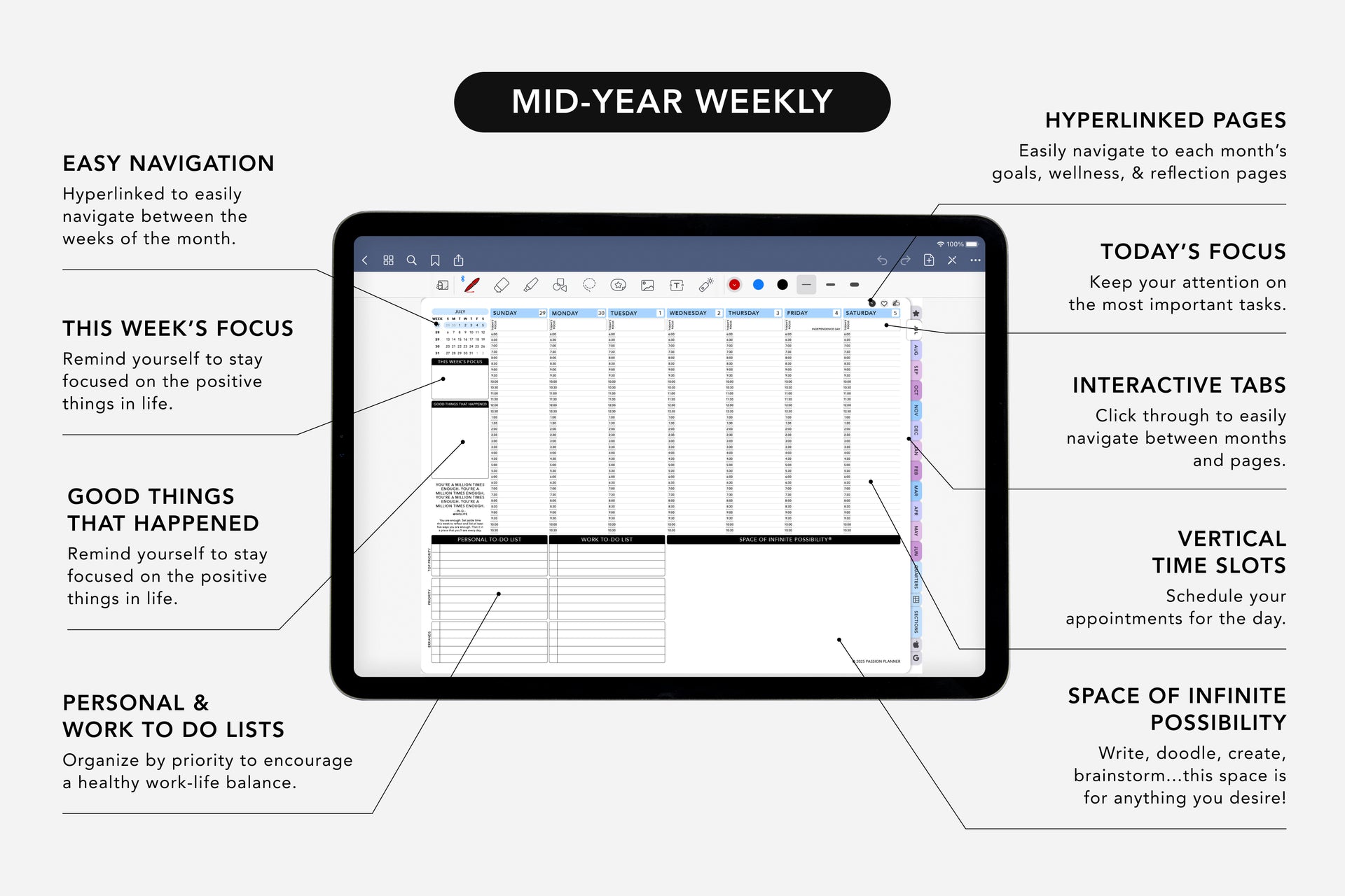 Digital Mid-Year Planner | 2025-2026 Weekly & Daily | Dreamy Dusk ...