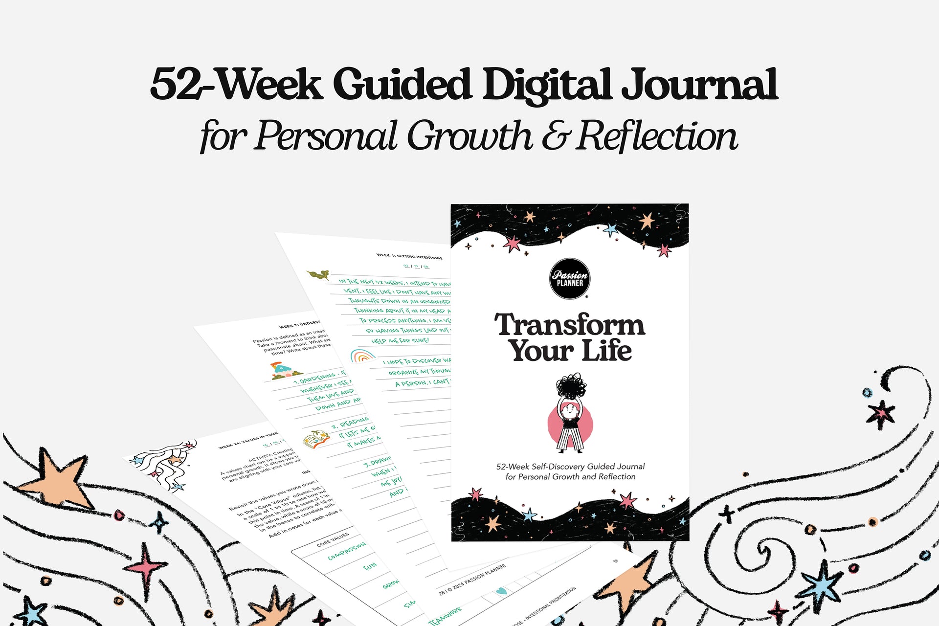 Transform Your Life: 52-Week Guided Digital Journal for Personal Growt ...