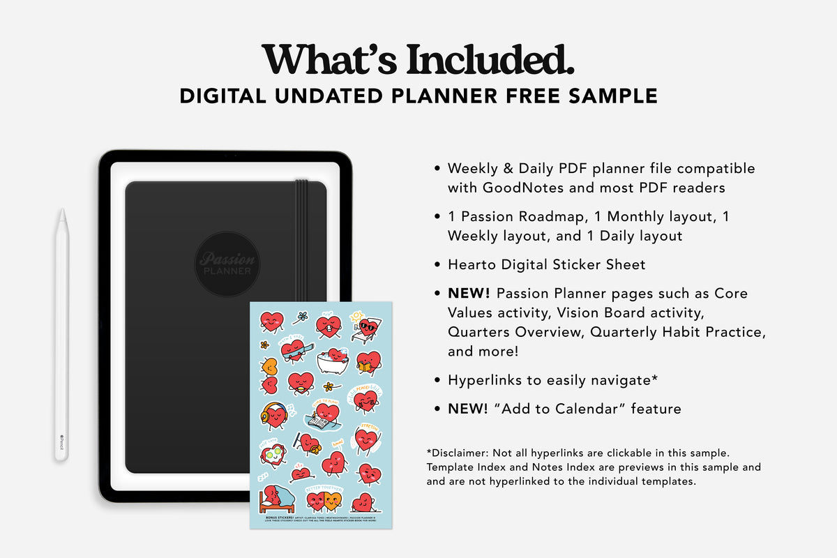 FREE Digital Planner Sample | Passion Planner