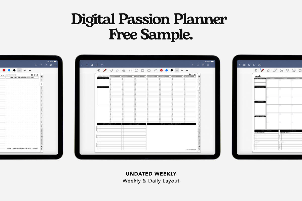 FREE Digital Planner Sample | Passion Planner