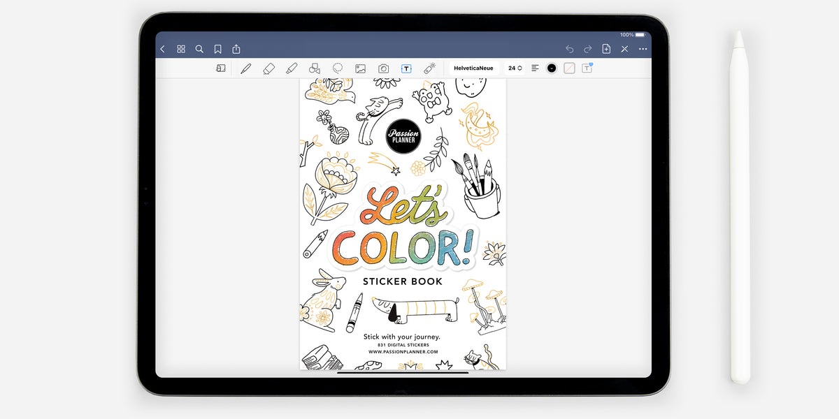 Digital Let's Color! Sticker Book | Passion Planner