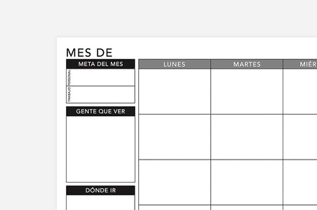 Weekly Undated Spanish PDF | Free Printable | Passion Planner