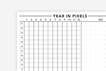 Year in Pixels PDF | Free Printable | Passion Planner