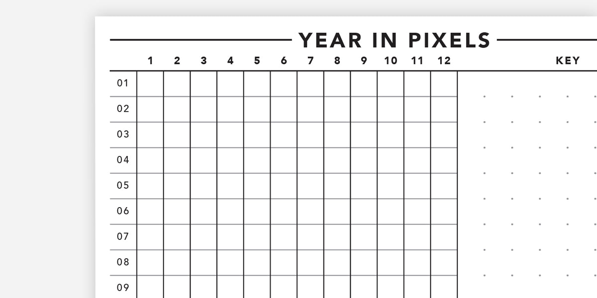 Year in Pixels PDF | Free Printable | Passion Planner
