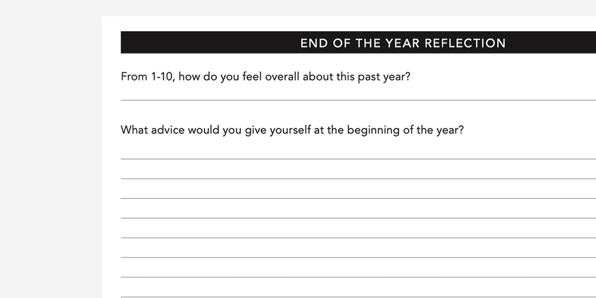 End of the Year Reflection PDF | Free Printable | Passion Planner