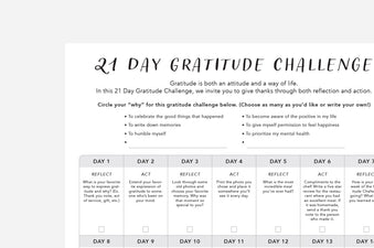 21 Day Gratitude Challenge PDF | Free Printable | Passion Planner