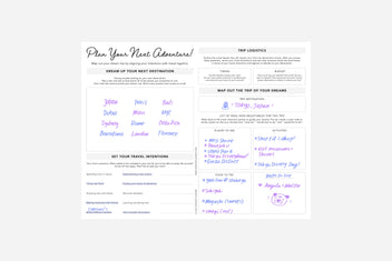 Travel Planning Worksheet PDF | Free Printable | Passion Planner