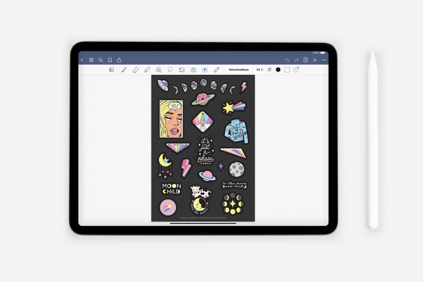 Digital Out of this World! Space Sticker Book | Passion Planner