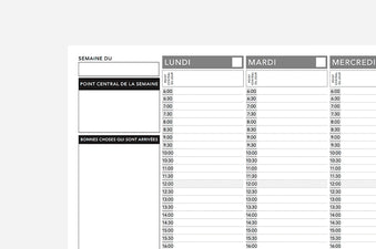 Weekly Undated French PDF | Free Printable | Passion Planner