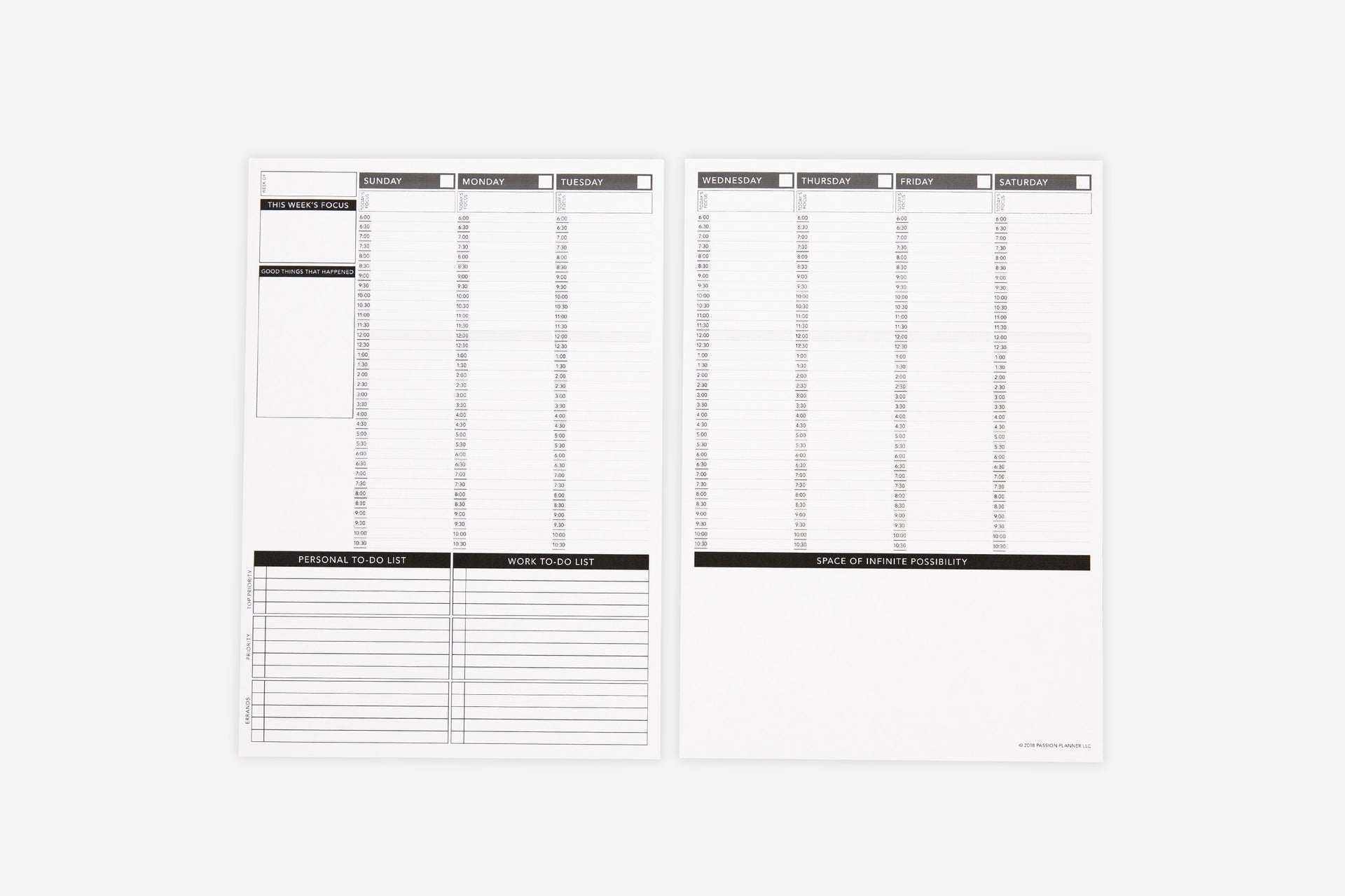 1 Month Undated Planner PDF | Free Printable | Passion Planner