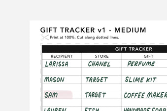Gift Tracker PDF | Free Printable | Passion Planner