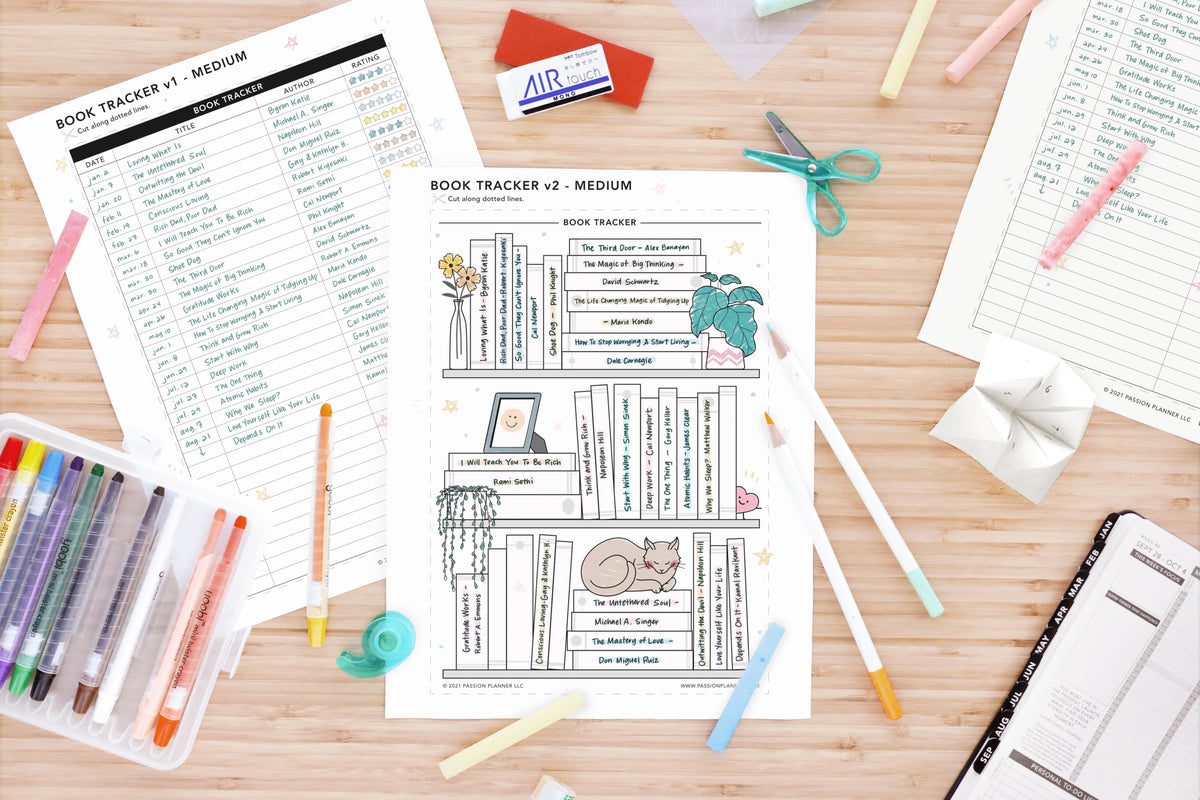 Book Tracker PDF | Free Printable | Passion Planner
