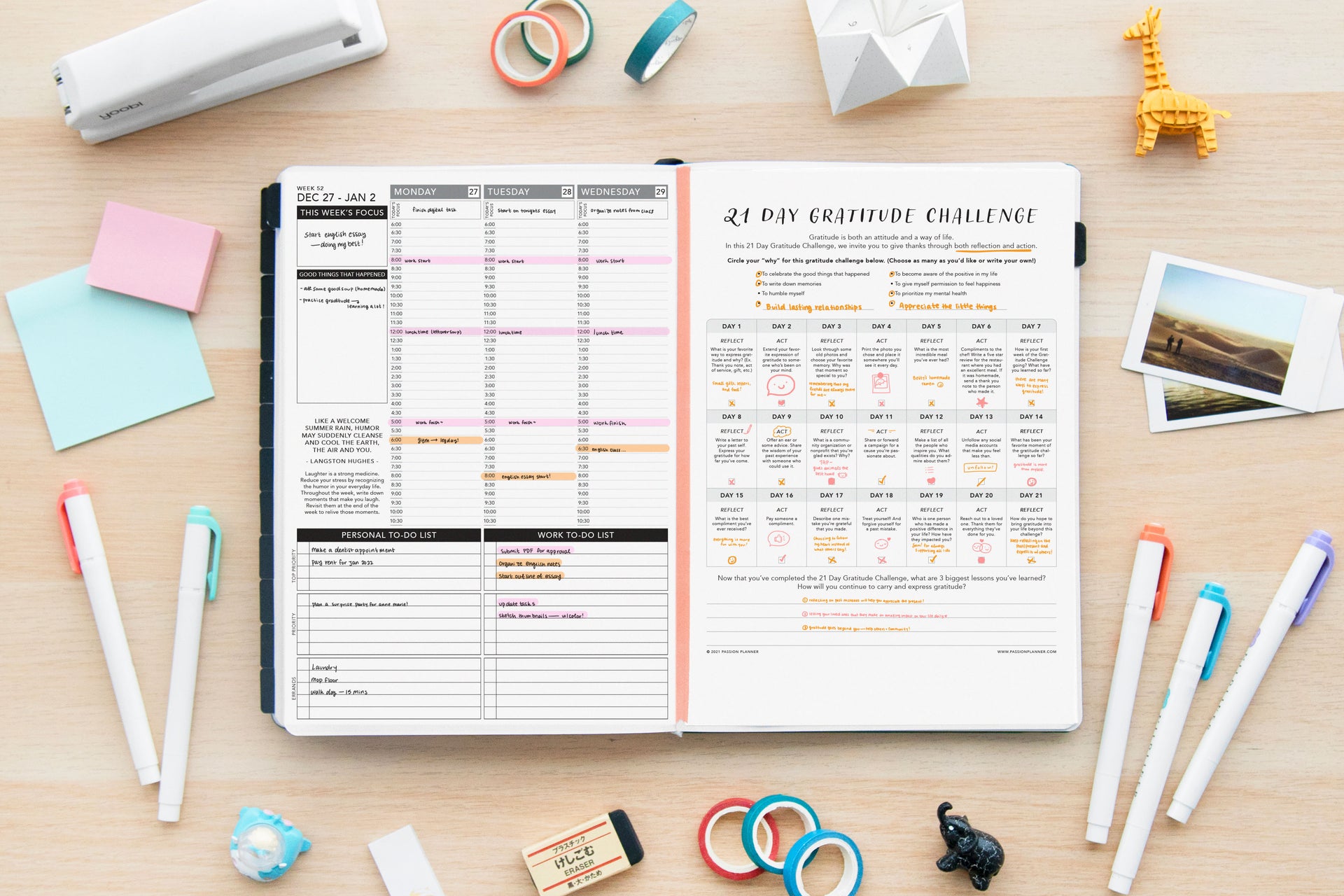 21 Day Gratitude Challenge PDF | Free Printable | Passion Planner