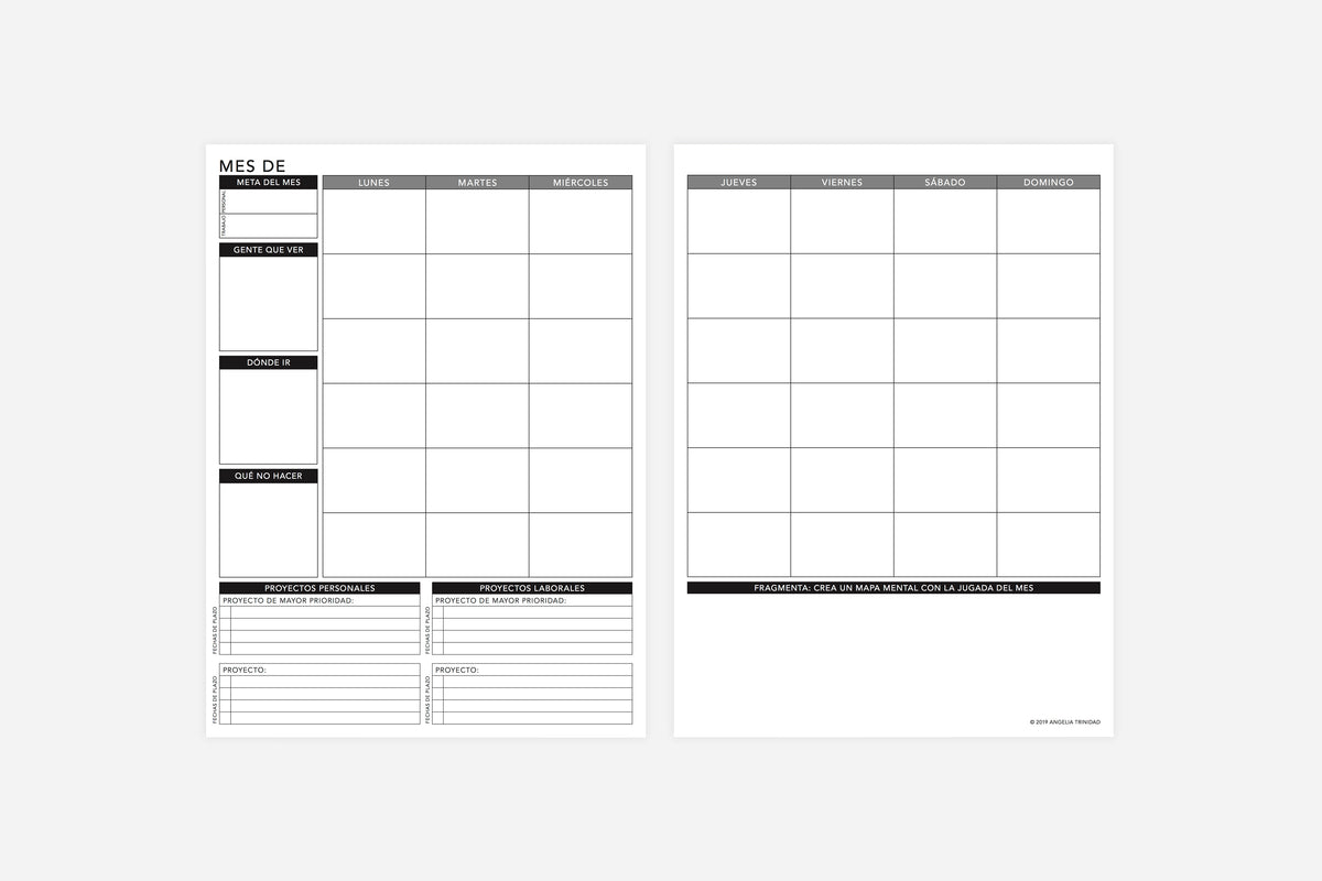 Weekly Undated Spanish PDF | Free Printable | Passion Planner