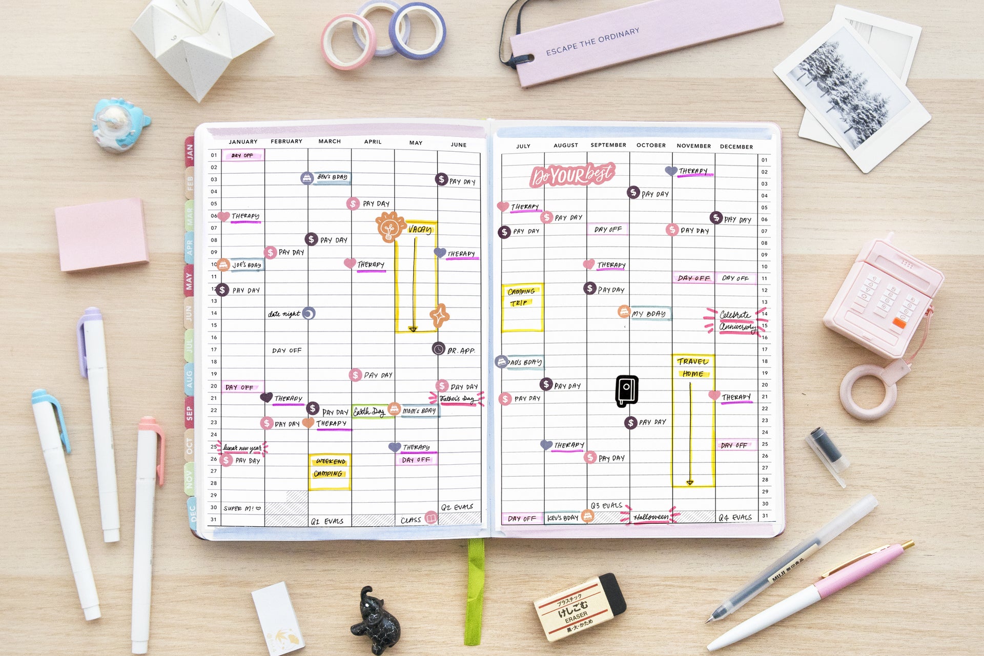 Yearly Overview PDF | Free Printable | Passion Planner