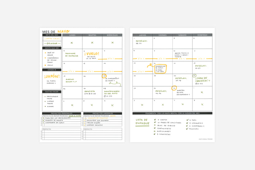 Weekly Undated Spanish PDF | Free Printable | Passion Planner