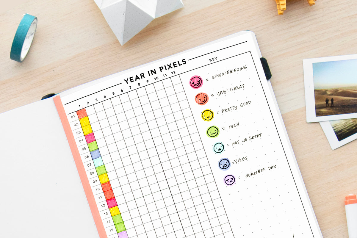 Year in Pixels PDF | Free Printable | Passion Planner