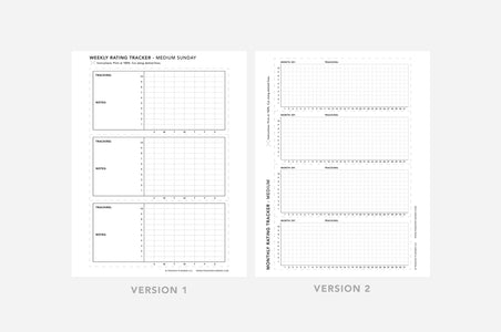 Rating Tracker PDF | Free Printable | Passion Planner
