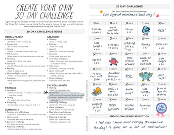 Create Your Own 30-Day Challenge | Free Printable | Passion Planner