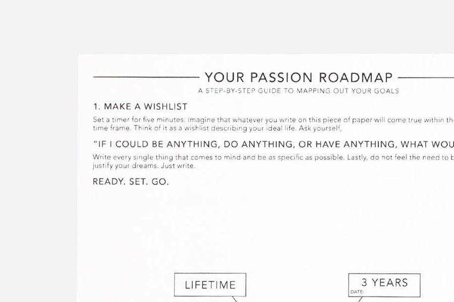 Passion Roadmap PDF | Free Printable | Passion Planner