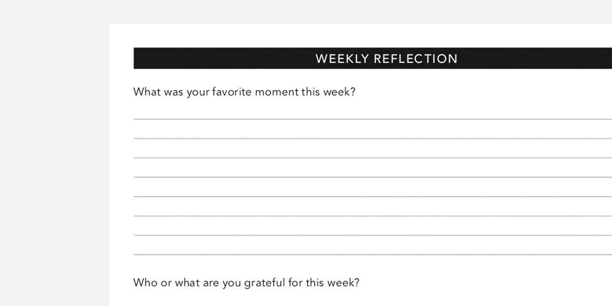 Weekly Reflection PDF | Free Printable | Passion Planner